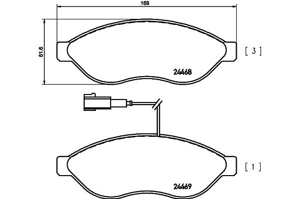 Prednje kočione obloge S70-0099 - Citroen Jumper 06-14