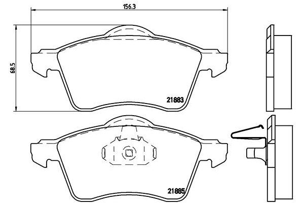 Prednje kočione obloge S70-0204 - Volkswagen Transporter 90-03