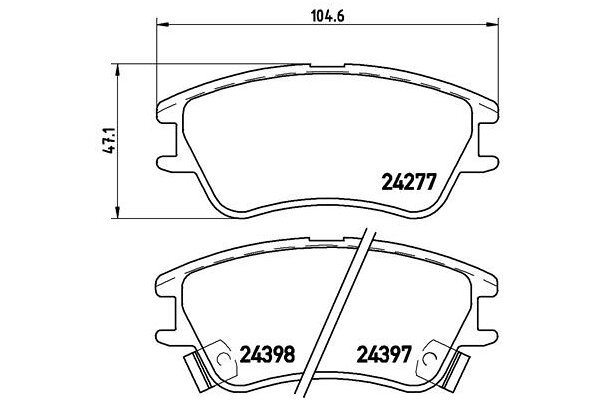 Prednje kočione obloge S70-0259 - Hyundai Atos 97-02