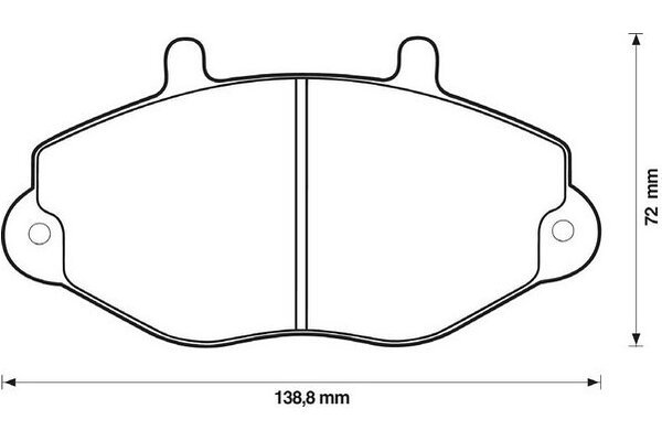 Prednje kočione obloge S70-0396 - Ford Transit 92-00