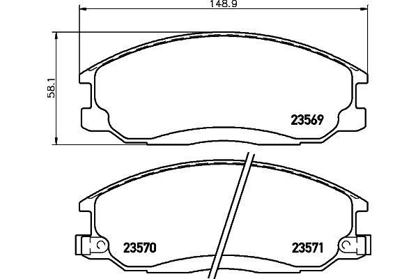 Prednje kočione obloge S70-0436 - Hyundai Santa Fe 01-06