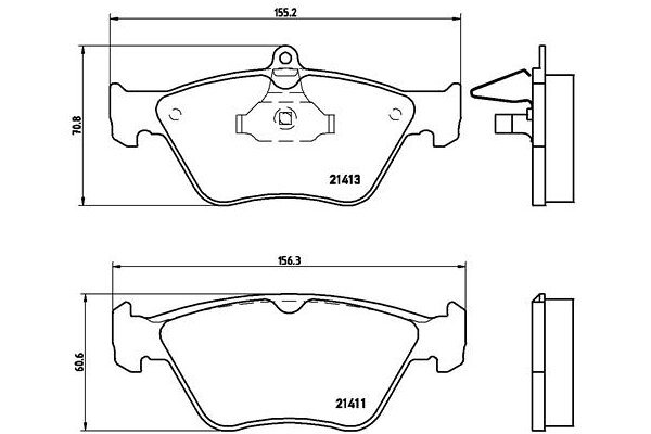 Prednje kočione obloge S70-0443 - Saab 900 93-98