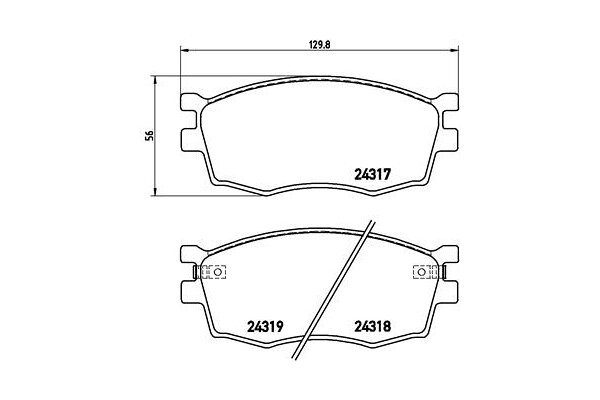 Prednje kočione obloge S70-0465 - Kia Rio 05-11