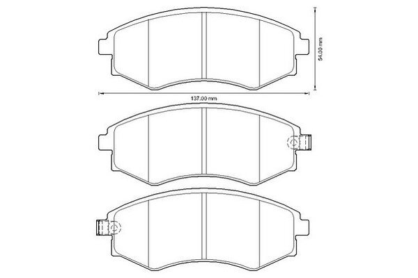 Prednje kočione obloge S70-0474 - Daewoo Korando 96-06