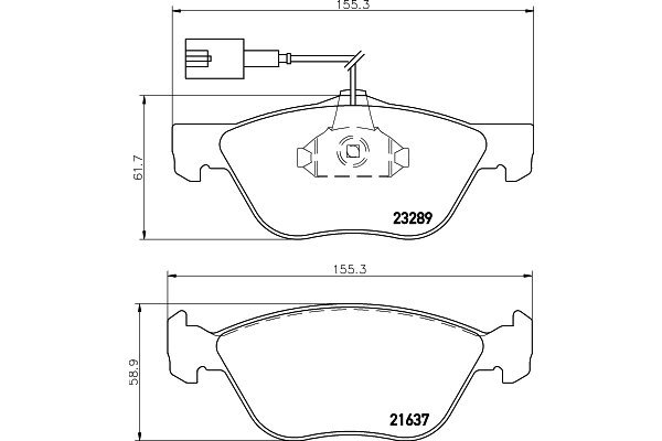 Prednje kočione obloge S70-0564 - Fiat Multipla 99-10