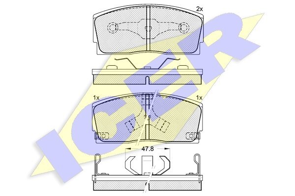 Prednje kočione pakne 42273 - Daihatsu