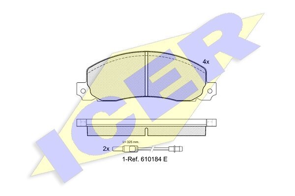 Prednje kočione pakne 42327 - Renault