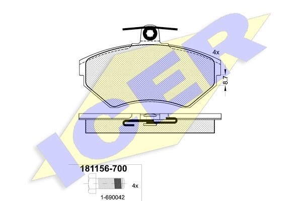 Prednje kočione pakne 43054 - Seat, Volkswagen