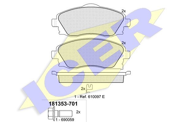 Prednje kočione pakne 43062 - Opel