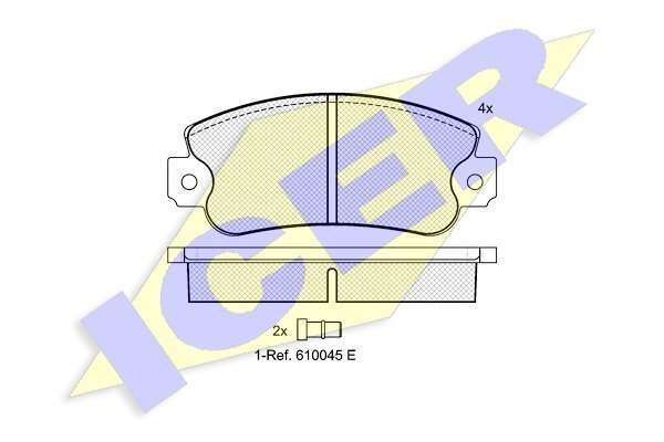 Prednje kočione pakne 43071 - Fiat, Lancia, Seat