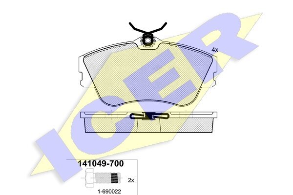 Prednje kočione pakne 43091 - Volkswagen