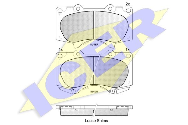 Prednje kočione pakne 49892 - Toyota