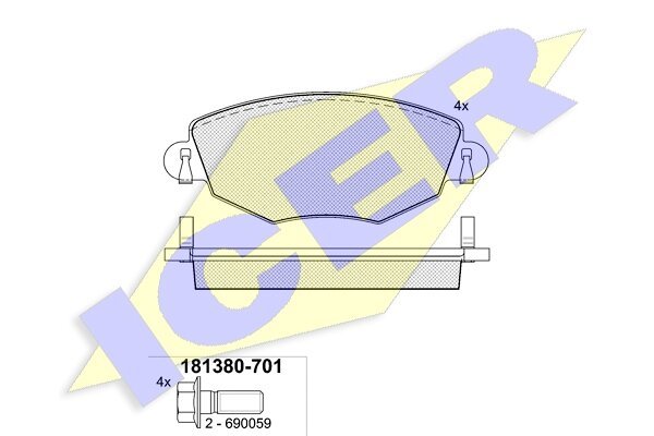 Prednje kočione pakne 59940 - Ford