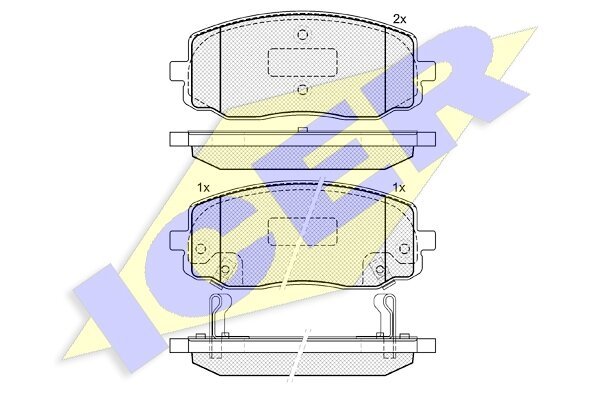 Prednje kočione pakne 61584 - Hyundai, Kia