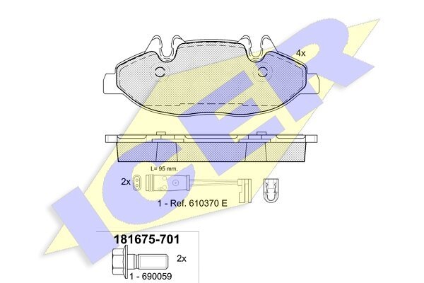 Prednje kočione pakne 61602 - Mercedes-Benz