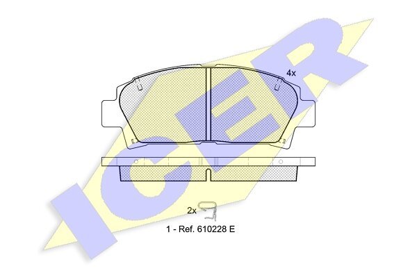 Prednje kočione pakne 61625 - Toyota