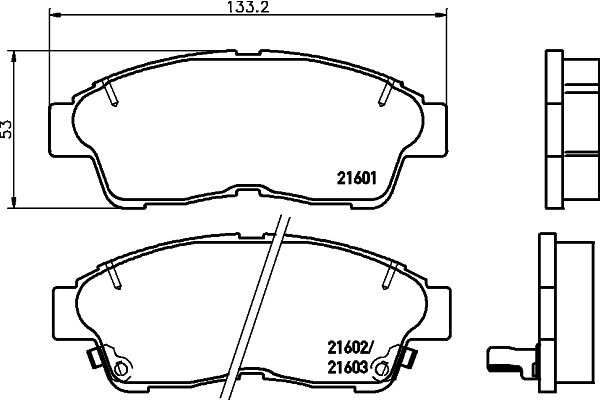 Prednje kočione pakne 61629 - Toyota