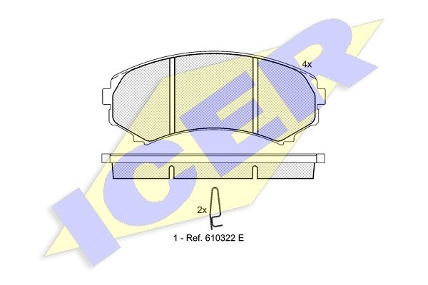 Prednje kočione pakne 61644 - Citroen, Mitsubishi