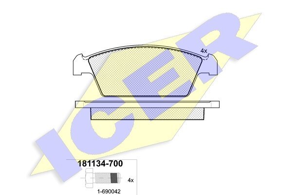 Prednje kočione pakne 61651 - Daewoo