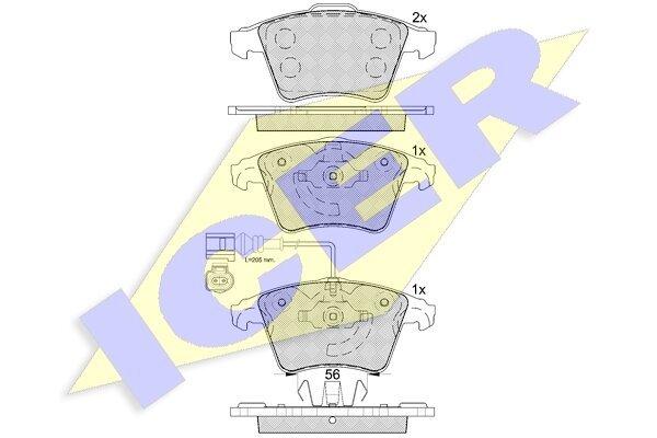 Prednje kočione pakne 61673 - Volkswagen