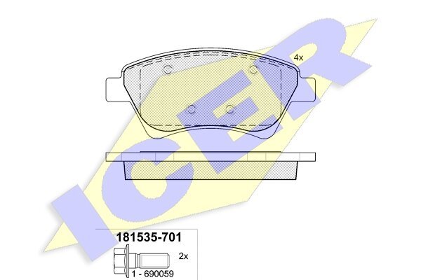 Prednje kočione pakne 61682 - Renault