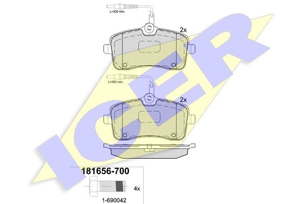 Prednje kočione pakne 61738 - Peugeot