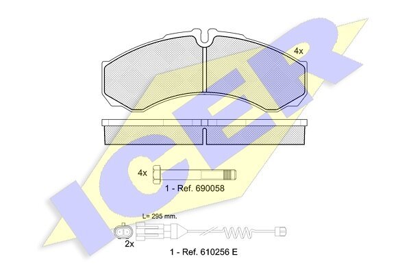 Prednje kočione pakne 61758 - Iveco