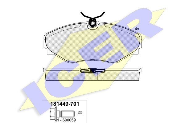 Prednje kočione pakne 61775 - Renault