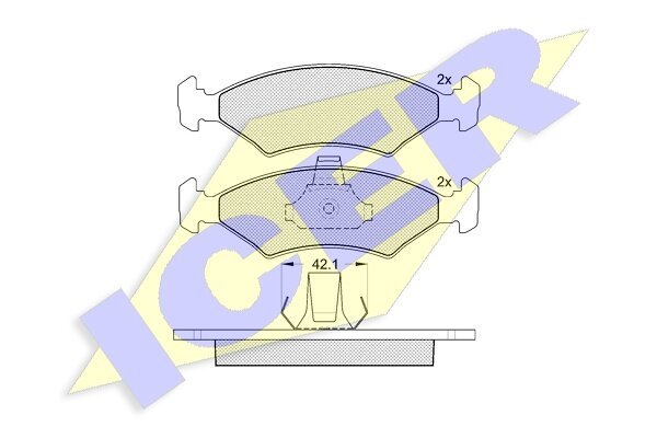 Prednje kočione pakne 61805 - Ford