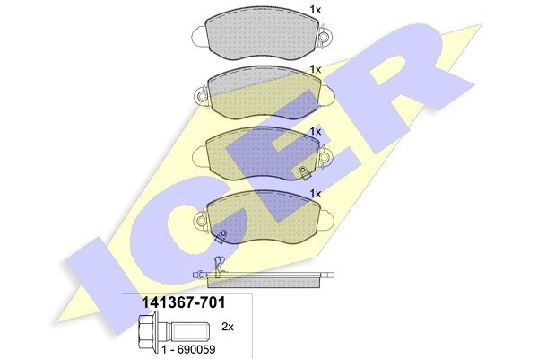 Prednje kočione pakne 61829 - Ford