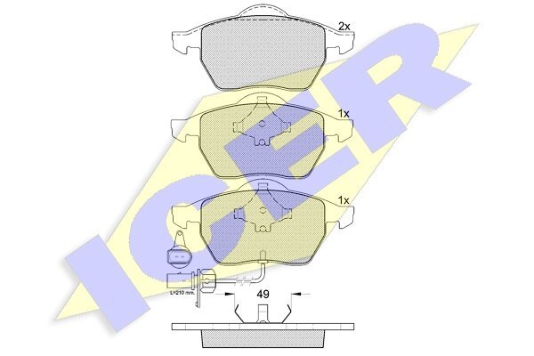 Prednje kočione pakne 61832 - Ford, Seat, Volkswagen