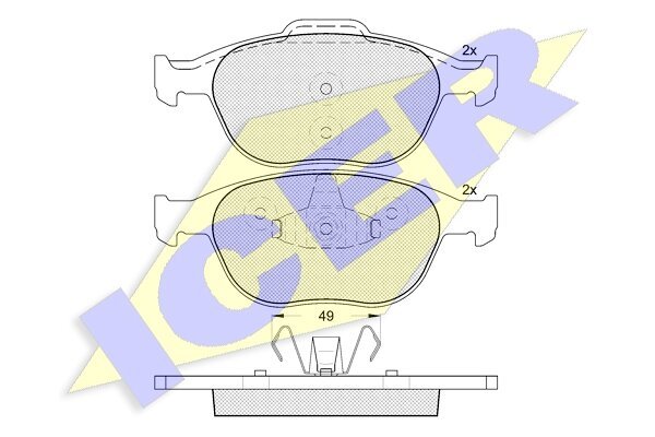 Prednje kočione pakne 61852 - Ford