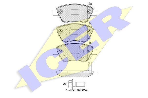 Prednje kočione pakne 80621 - Fiat, Opel