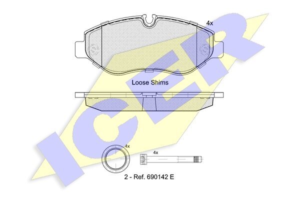 Prednje kočione pakne 90391 - Mercedes-Benz