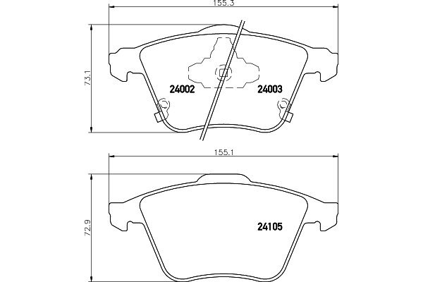 Prednje kočione pakne 90398 - Mazda