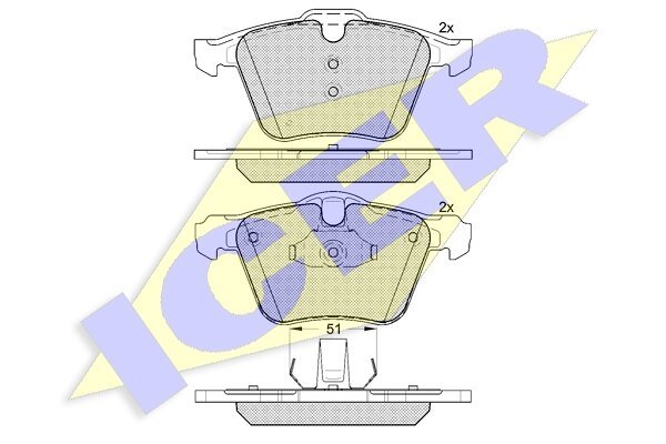 Prednje kočione pakne 90419 - Ford, Volvo