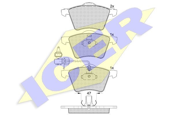 Prednje kočione pakne 90420 - Ford, Seat, Volkswagen