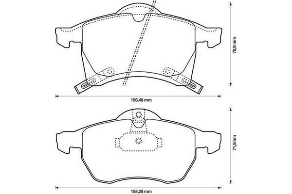 Prednje kočione pakne S70-0028 - Opel