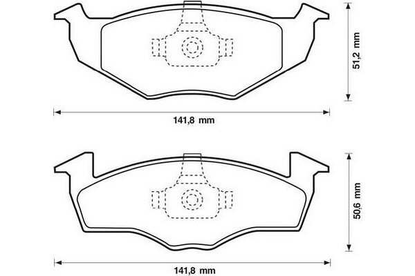 Prednje kočione pakne S70-0038 - Seat, Škoda, Volkswagen