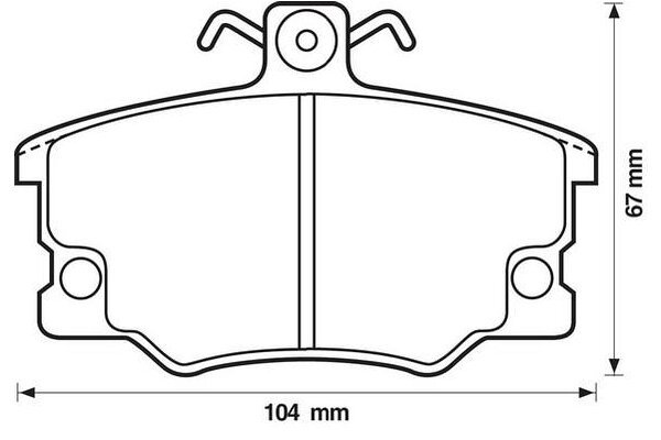 Prednje kočione pakne S70-0075 - Alfa Romeo, Fiat