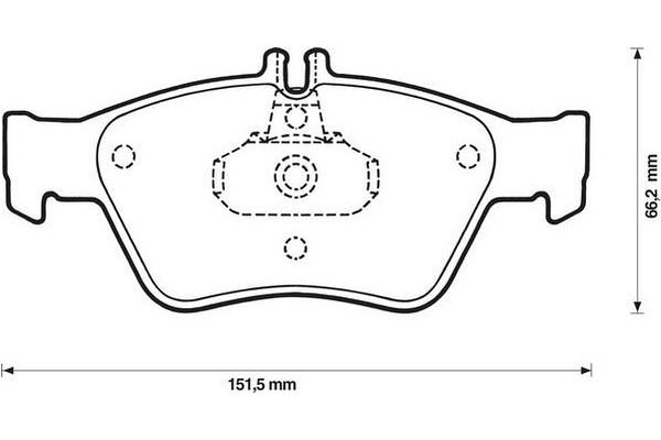 Prednje kočione pakne S70-0076 - Mercedes-Benz