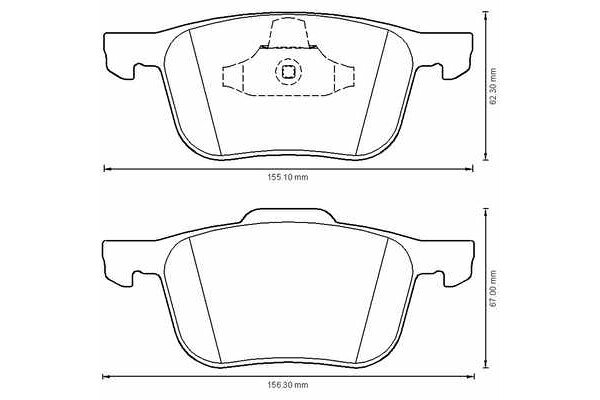 Prednje kočione pakne S70-0095 - Ford, Mazda, Volvo