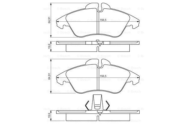 Prednje obloge kočnica BS0986424218 - Mercedes-Benz Sprinter 95-00