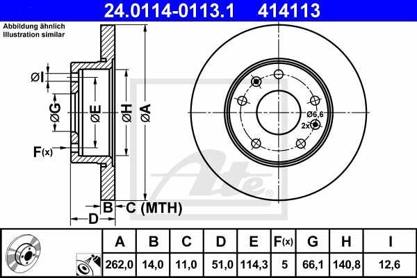 Prednji kočioni diskovi 24.0114-0113.1 - Land Rover Freelander 98-06