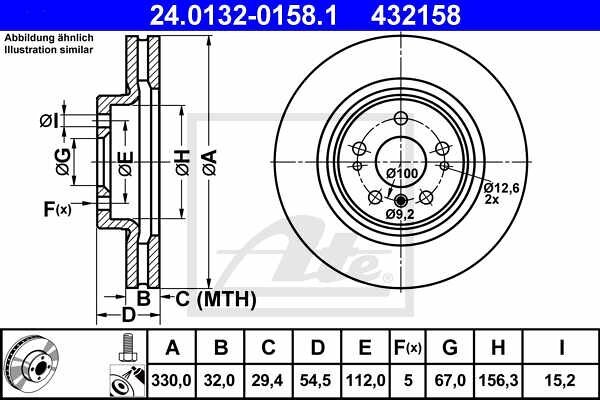 Prednji kočioni diskovi 24.0132-0158.1 - Mercedes-Benz