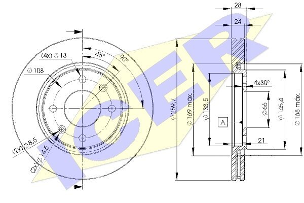 Prednji kočioni diskovi 47180 - Peugeot