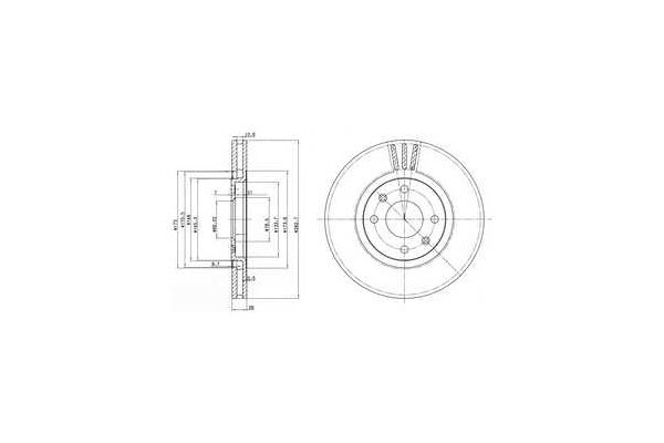 Prednji kočioni diskovi 61880 - Citroen, Fiat, Peugeot