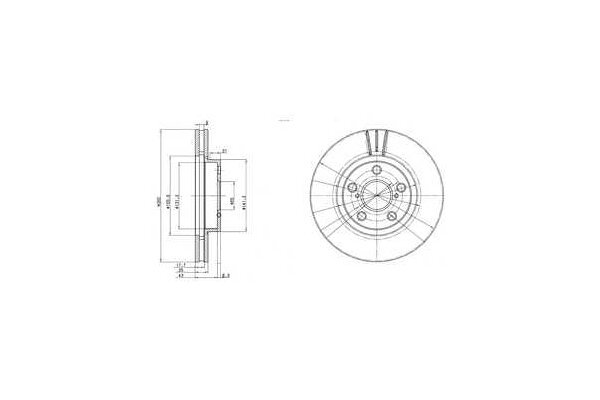 Prednji kočioni diskovi 61899 - Toyota