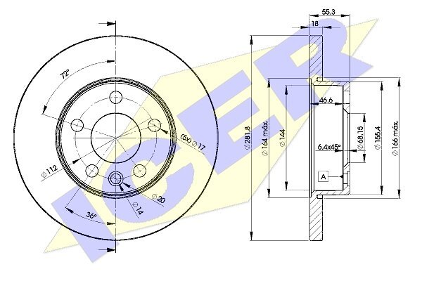 Prednji kočioni diskovi 61907 - Volkswagen