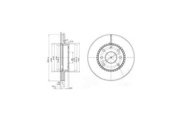 Prednji kočioni diskovi 61980 - Chevrolet, Daewoo